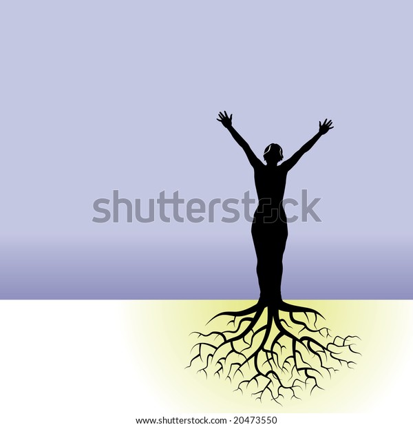 This Background Has Woman Tree Roots Stock Illustration 20473550 ...