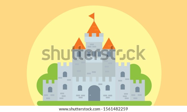 This Castle Flat Design Stock Illustration 1561482259 | Shutterstock