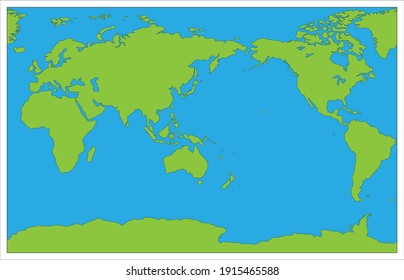 Vector World Map Large Size 库存矢量图（免版税）294729890 | Shutterstock