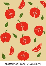 This Repeating Pattern Apple Illustration Stock Illustration 2193683893 ...