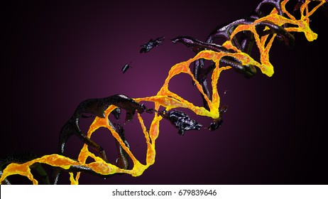 This Scene Viewed Under Microscope Molecules Stock Illustration ...