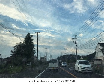 This Scenery Return Road Stock Illustration 1492794428 | Shutterstock