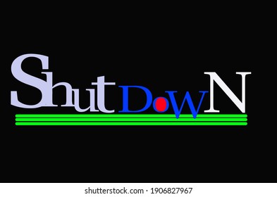 This Shut Down Logo Stock Illustration 1906827967 | Shutterstock