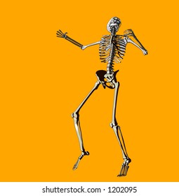 Skeleton Dancing Breakdance Silhouette Vector Halloween Stock Vector ...