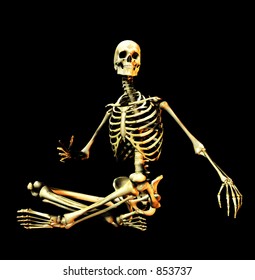 This Skeleton Sitting Pose Stock Illustration 853737 | Shutterstock