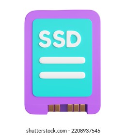 This Ssd 3d Render Illustration Icon Stock Illustration 2208937545 ...
