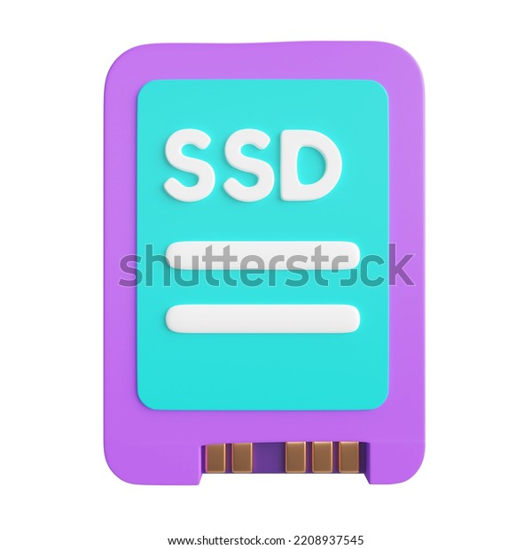 This Ssd 3d Render Illustration Icon Stock Illustration 2208937545 ...