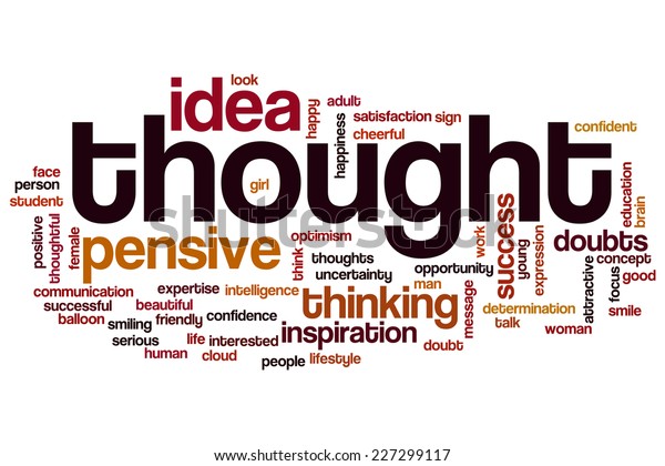 Thought word cloud concept