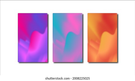 Three Abstract Backgrounds Different Color Combinations Stock ...