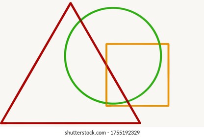 Three Basic Geometric Shapes Mathematics Stock Illustration 1755192329 ...