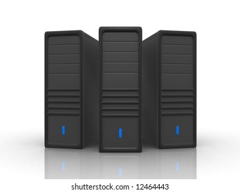 Three Black Servers Stock Illustration 12464443 | Shutterstock