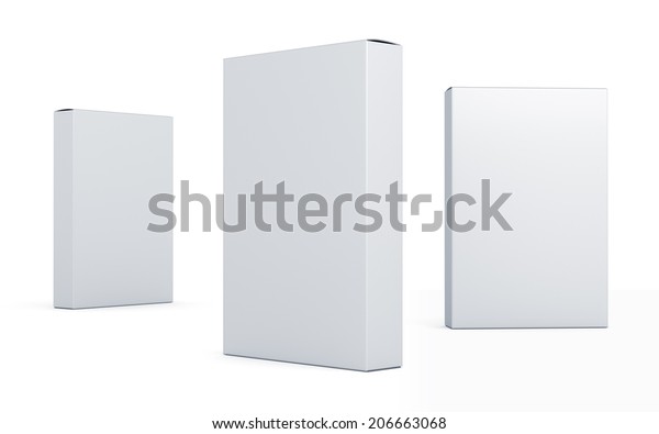 Three Blank Box Vertical Products Template Stock Illustration 206663068 ...