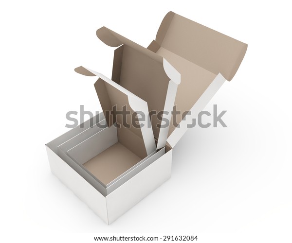 Three Cardboard Boxes Put Each Other Stock Illustration 291632084