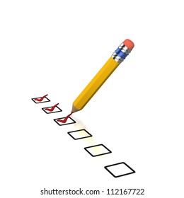 Three Checked Boxes Red Ticks List Stock Illustration 112167722 ...
