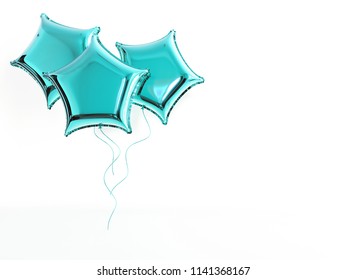 Three Cian Baloons Shape Star Cian Stock Illustration 1141368167 ...