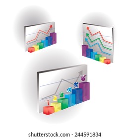 Three Colored Graphics Stock Illustration 244591834 | Shutterstock