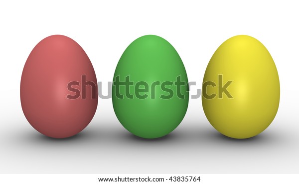 Three Colorful Eggs 3d Rendered Image Stock Illustration 43835764 ...