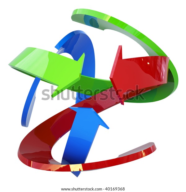 Three Curved Arrows Stock Illustration 40169368 | Shutterstock