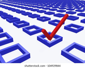Three Dimension Check Mark Stock Illustration 104929844