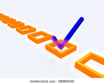 Three Dimension Check Mark Stock Illustration 180809240 | Shutterstock