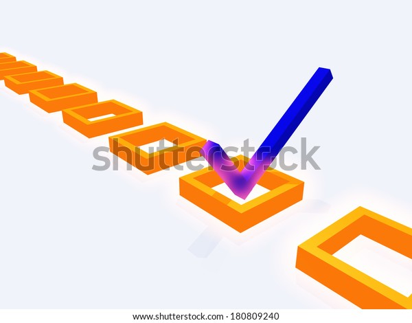 Three Dimension Check Mark Stock Illustration 180809240 | Shutterstock