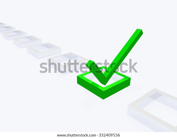 Three Dimension Check Mark Stock Illustration 332409536 | Shutterstock