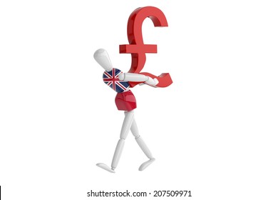 Three Dimension Model Render English Pound Stock Illustration 207509971 ...