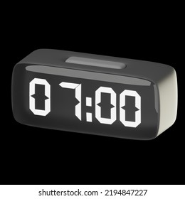 Three Dimensional Digital Clock Cute Illustration Stock Illustration ...