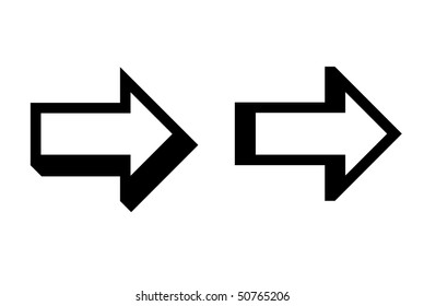 Three Dimensional Directional Arrows Isolated On Stock Illustration ...