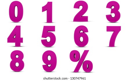 Three Dimensional Numbers Stock Illustration 130747961 | Shutterstock