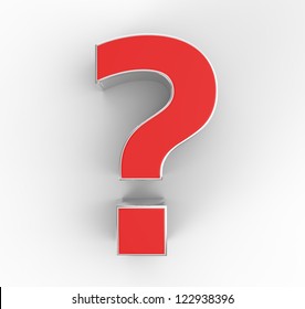 Three Dimensional Question Mark Punctuation 스톡 일러스트 122938396 ...