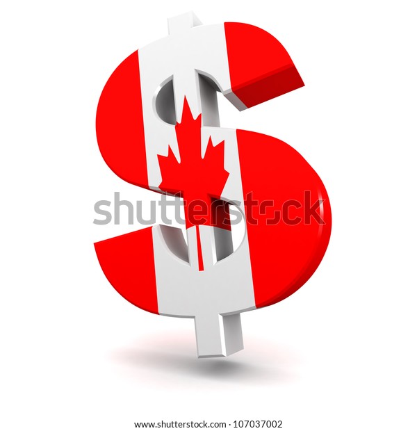 Three Dimensional Render Canadian Dollar Symbol Stock Illustration ...
