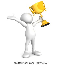 Three Dimensional Render Cartoon Human Figure Stock Illustration 50696359