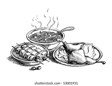3,176 Chicken salad drawing Images, Stock Photos & Vectors | Shutterstock