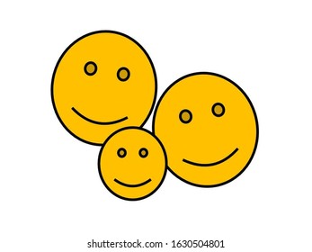 Three Faces On White Background Stock Illustration 1630504801 ...