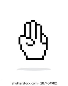 Pixel Cursor Hand Hand Vector Icon: ภาพประกอบสต็อก 1622748247 ...