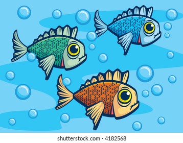 Three Fish: vector de stock (libre de regalías) 2394093 | Shutterstock