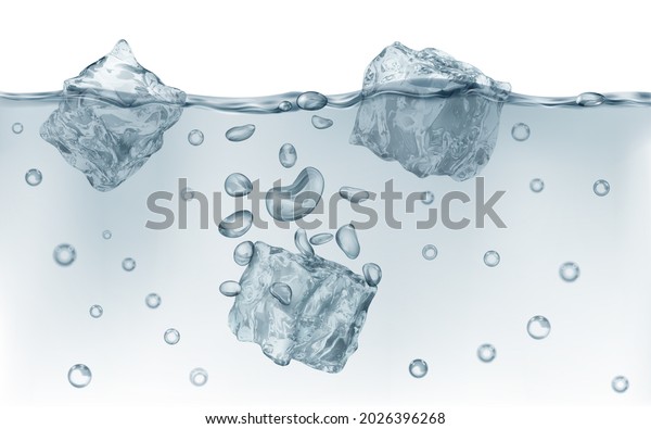 Three Gray Ice Cubes Many Air Stock Illustration 2026396268 | Shutterstock
