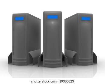 Three Black Servers Stock Illustration 12604321 | Shutterstock