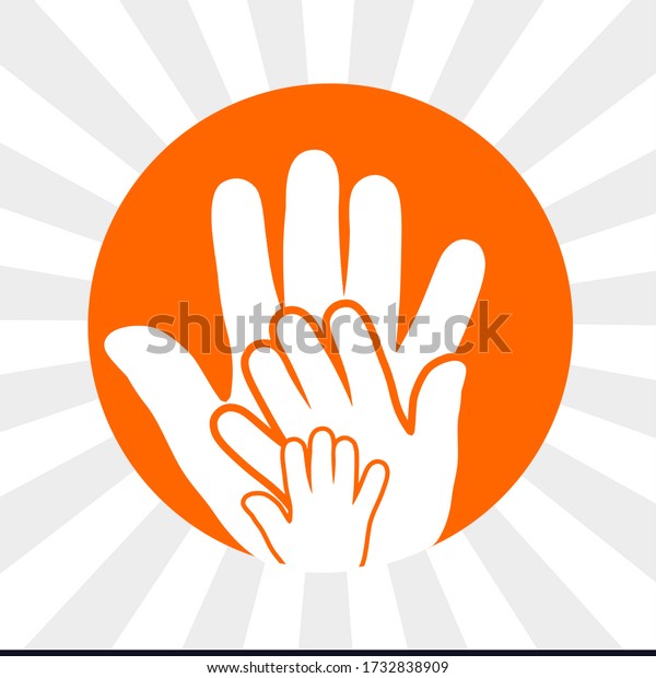 Three Hands One Above Another On Stock Illustration 1732838909 ...