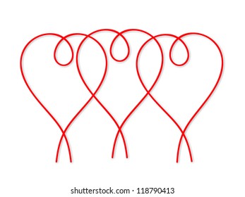 Three Hearts Stock Illustration 118790413 | Shutterstock