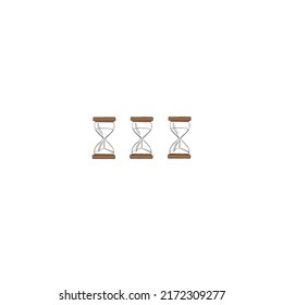 Three Hourglasses White Background Stock Illustration 2172309277 ...