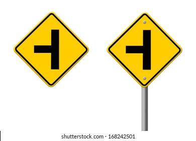 Three Intersection Sign Part Series Stock Illustration 168242501 ...
