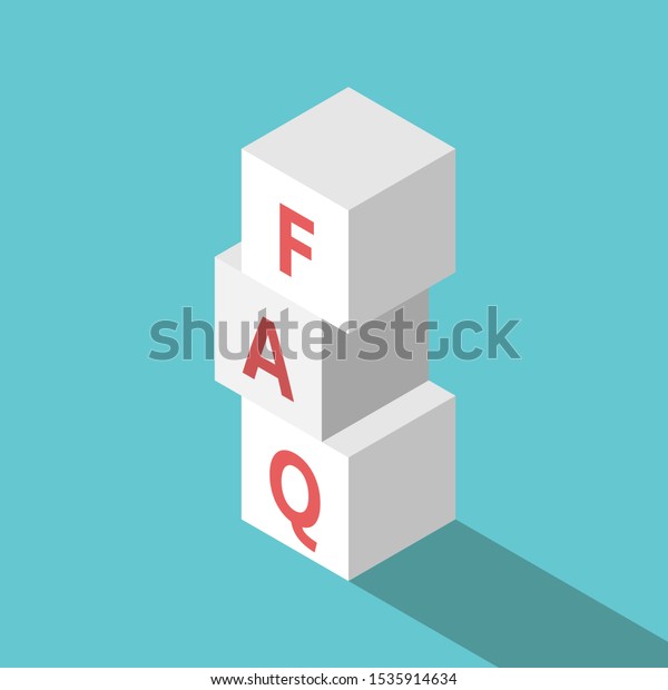 Three Isometric White Faq Boxes Letters Stock Illustration 1535914634 ...