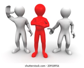 3d Person Icon Leadership Team This Stock Illustration 166802339
