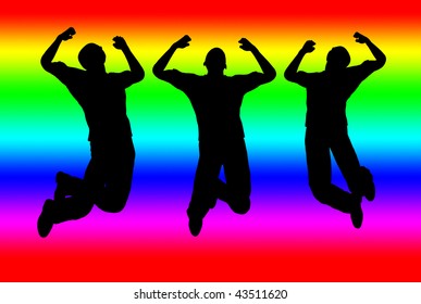 Illustration People Jumping Stock Vector (Royalty Free) 21999088 ...