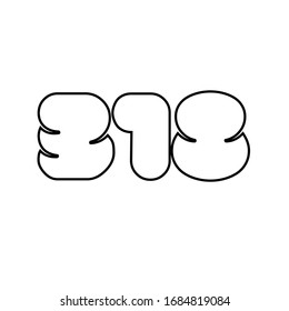 Three Numbers Isolated Neutral Background Stock Illustration 1684819081 ...