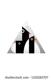 Three Penguins Triangle Stock Illustration 1103283707 | Shutterstock