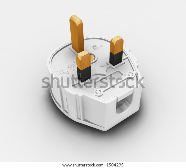 Three Pin Plug 3d Render Stock Illustration 1504295 | Shutterstock