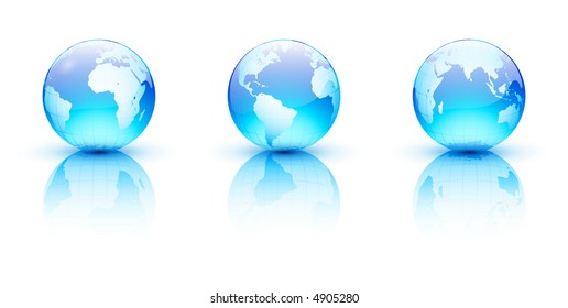 Three Planets Earth Stock Illustration 4905280 | Shutterstock